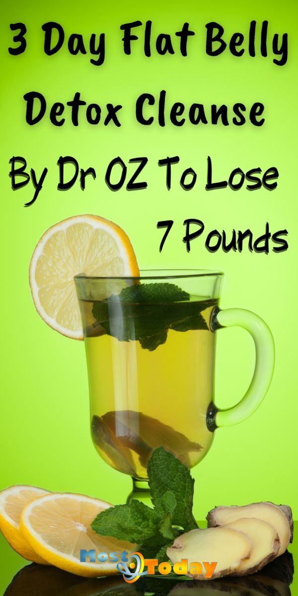 3 Day Flat Belly Detox Cleanse By Dr.OZ To Lose 7 Pounds
